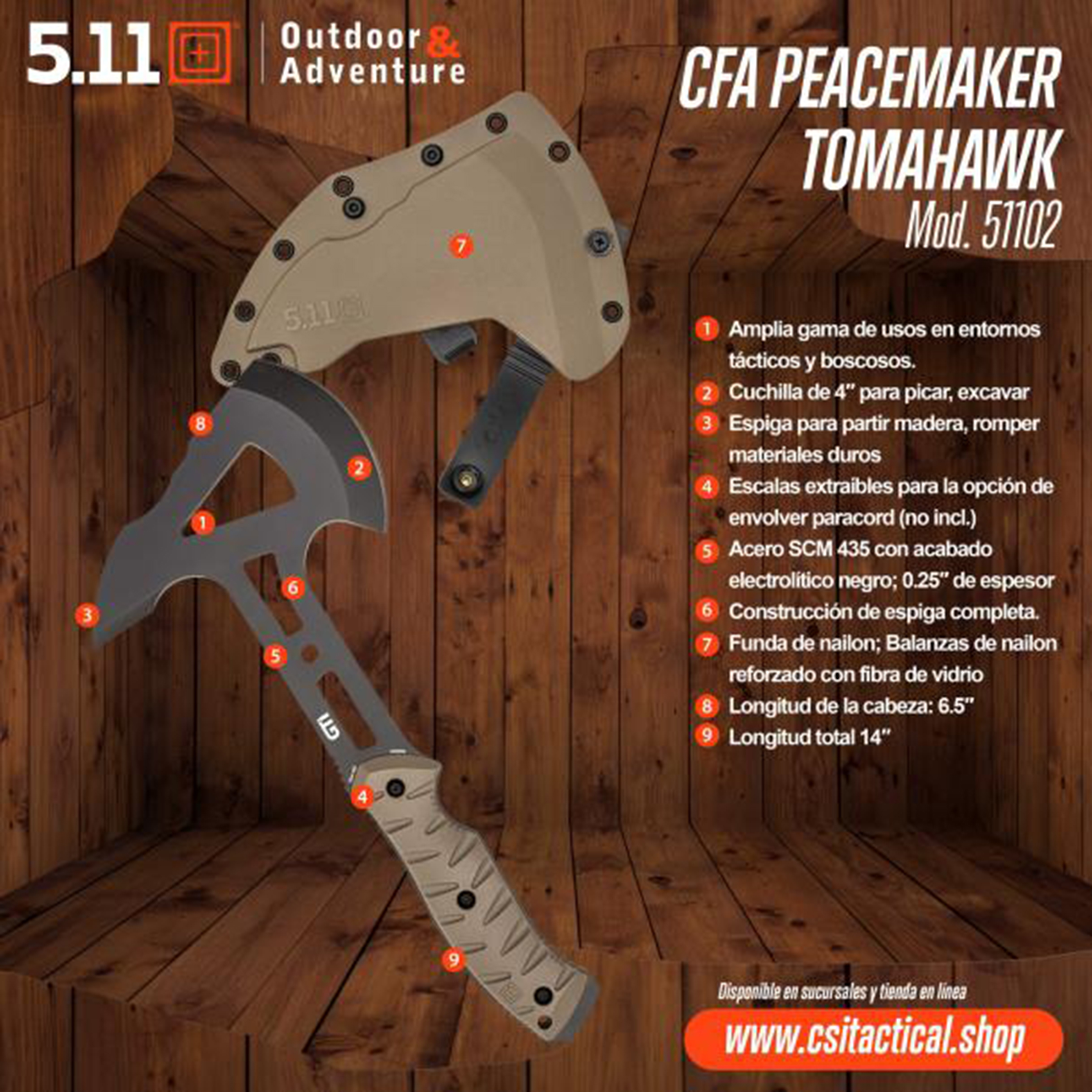 CFA PEACEMAKER TOMAHAWK - Academia CSI Tactical