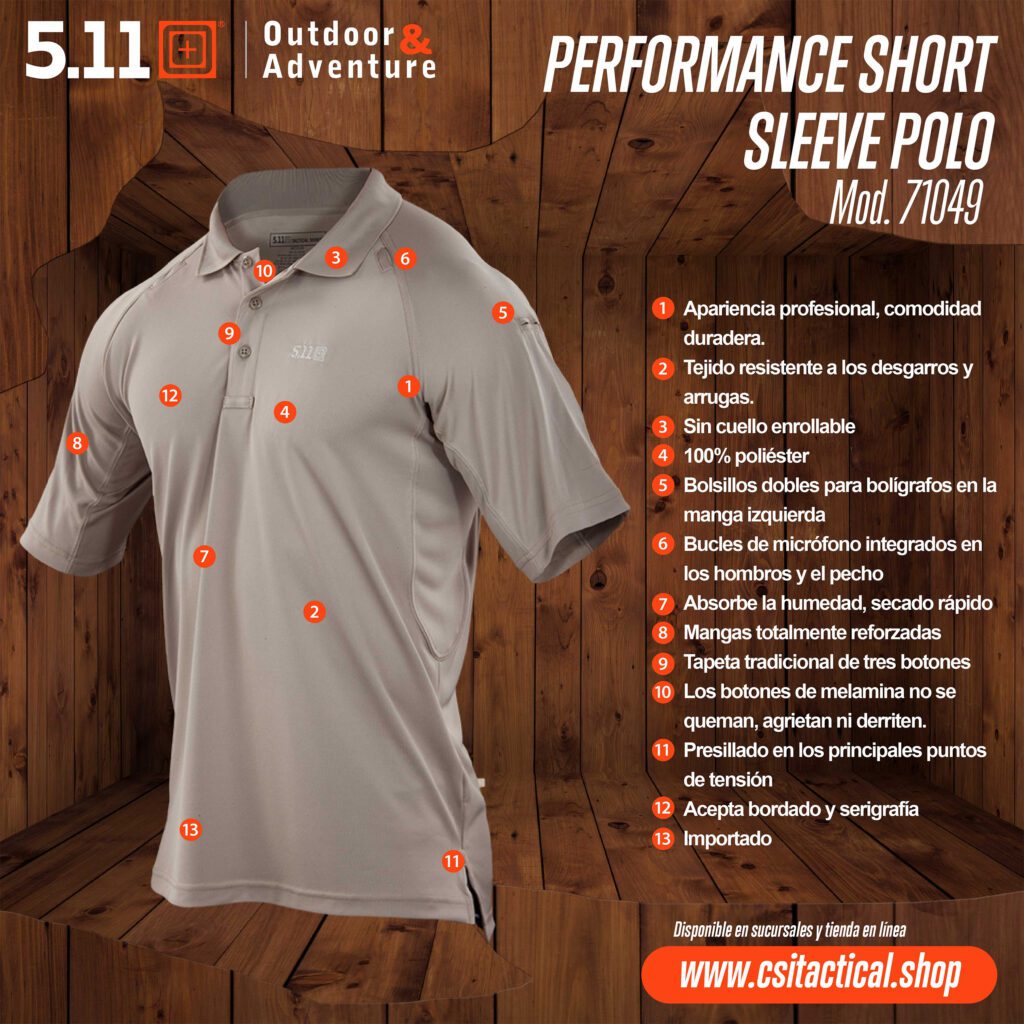 PERFORMANCE S/S POLO - Academia CSI Tactical