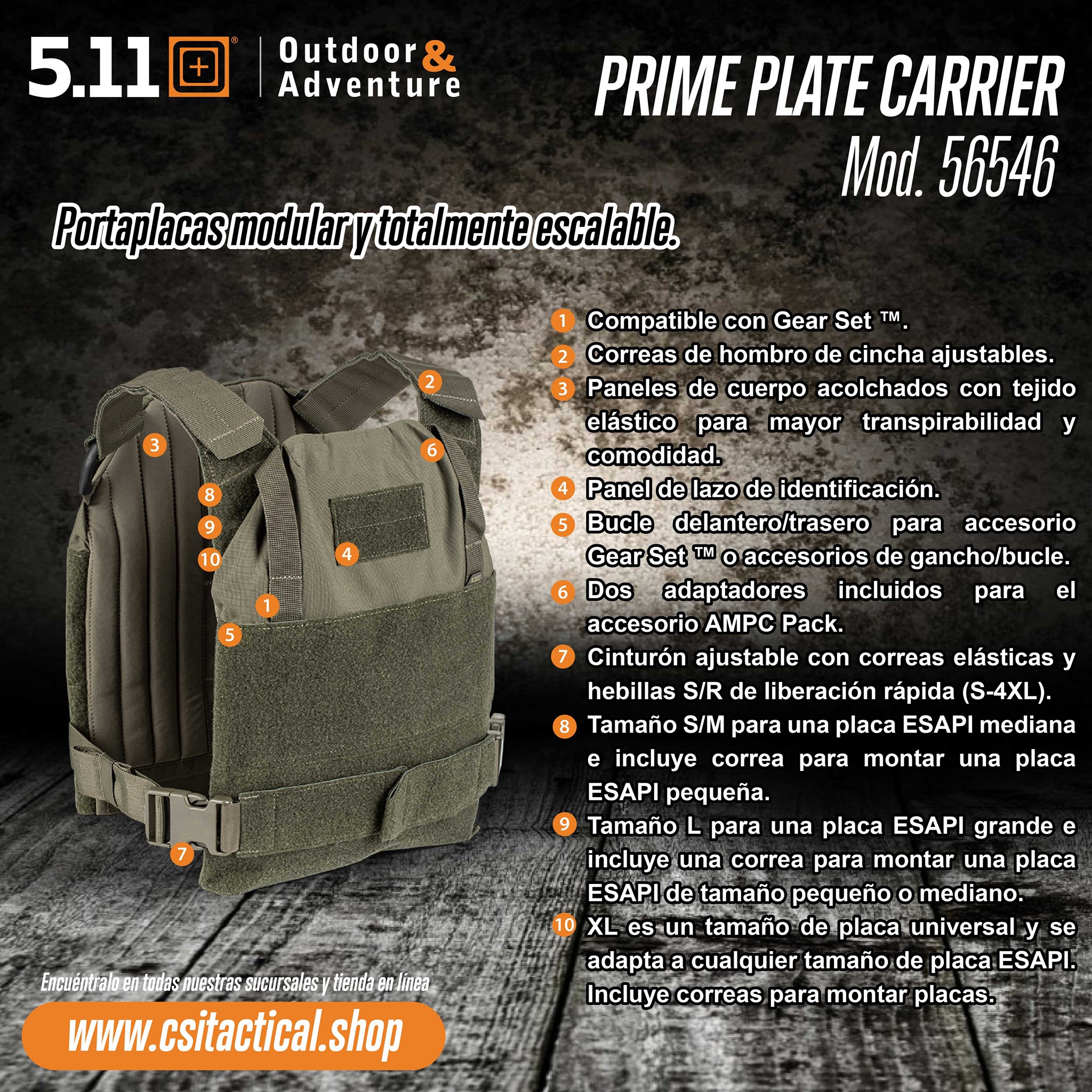 PRIME PLATE CARRIER - Academia CSI Tactical
